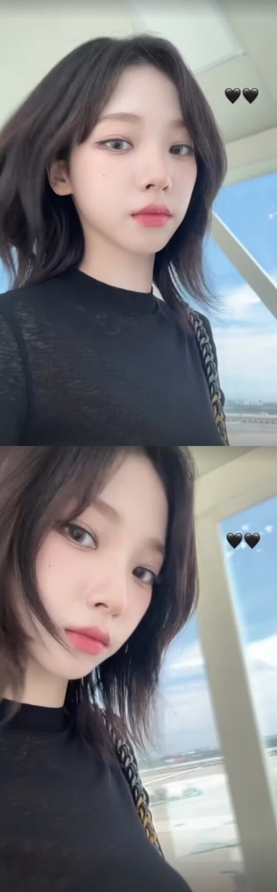 에스파 카리나, 모처럼 단발로 등장한 출국 패션도 멋져